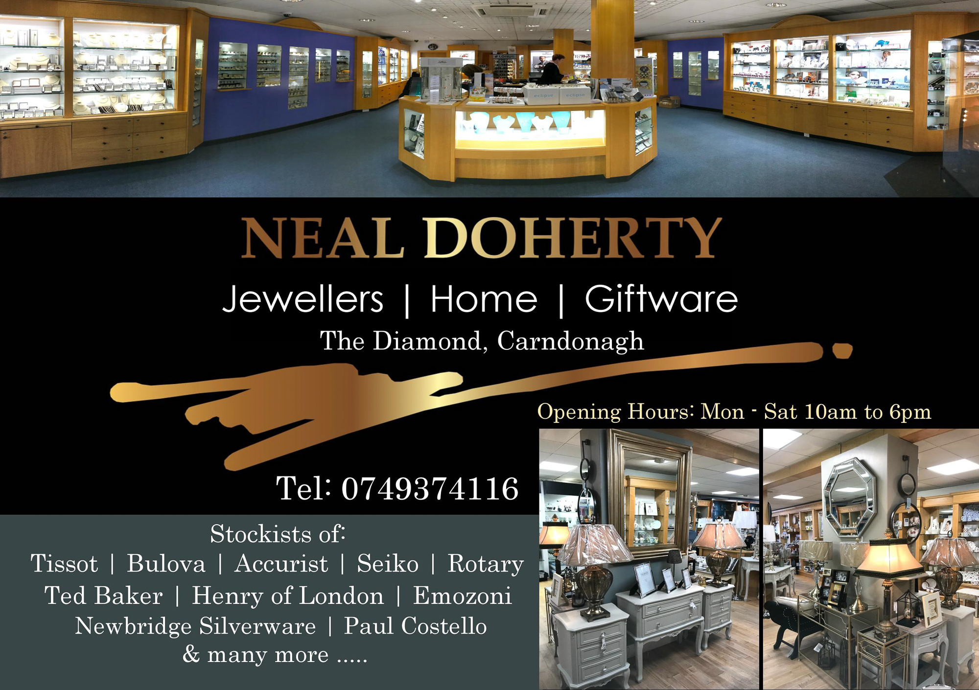 Neal Doherty Jewellers, Home & Giftware - Visit Carndonagh, County Donegal